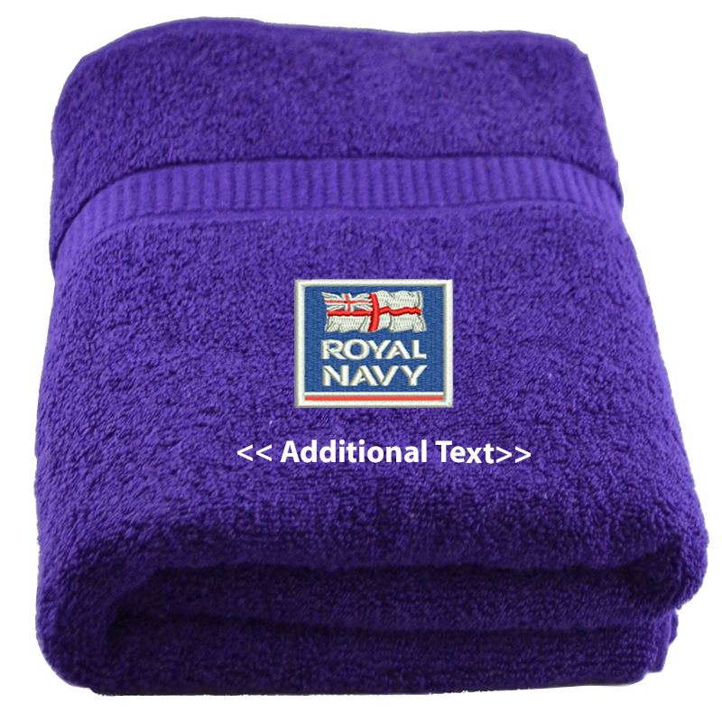 Personalised Royal Navy Military Towels Terry Cotton Towel